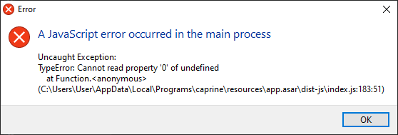 Java Script Error · Issue #1730 · sindresorhus/caprine · GitHub