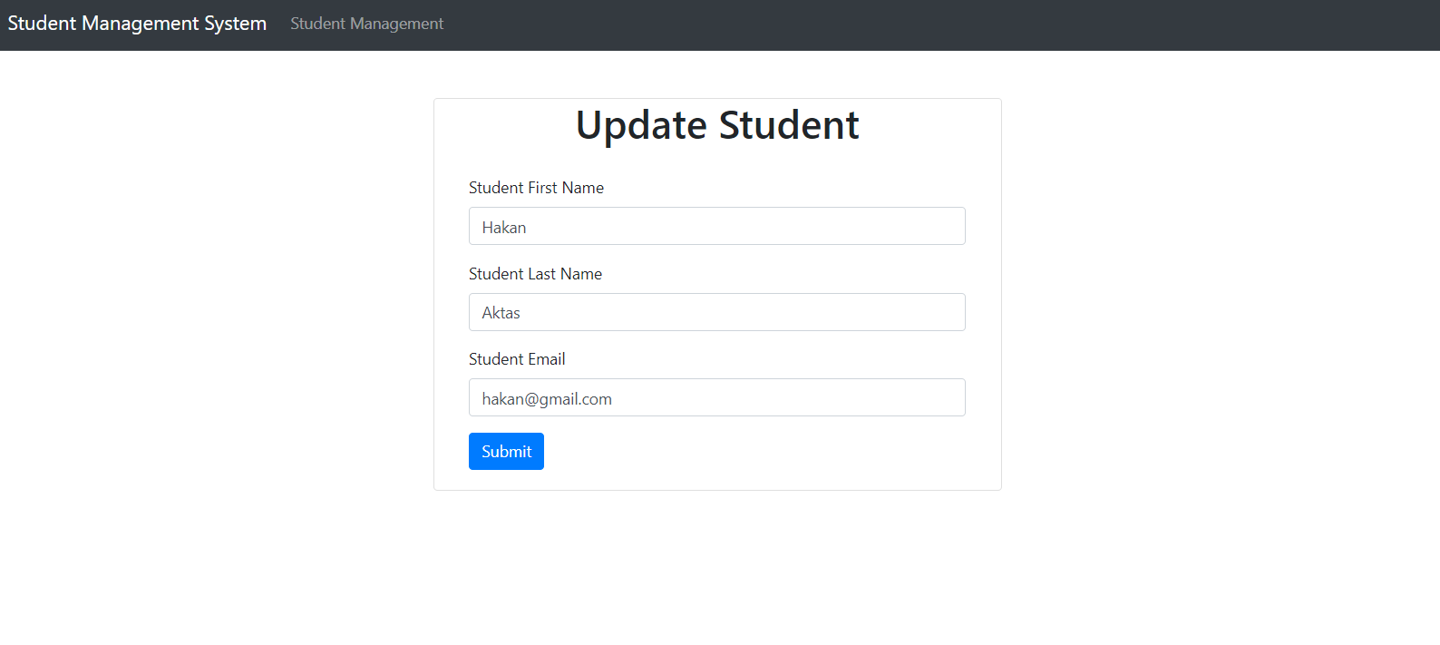 GitHub - hikmetsuicmez/Student-management-system