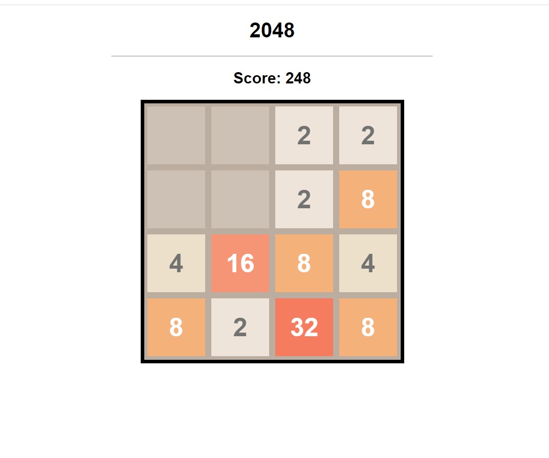 GitHub - swetakumari04/2048-game: 2048 is a single player puzzle game, where we move the numbers ...