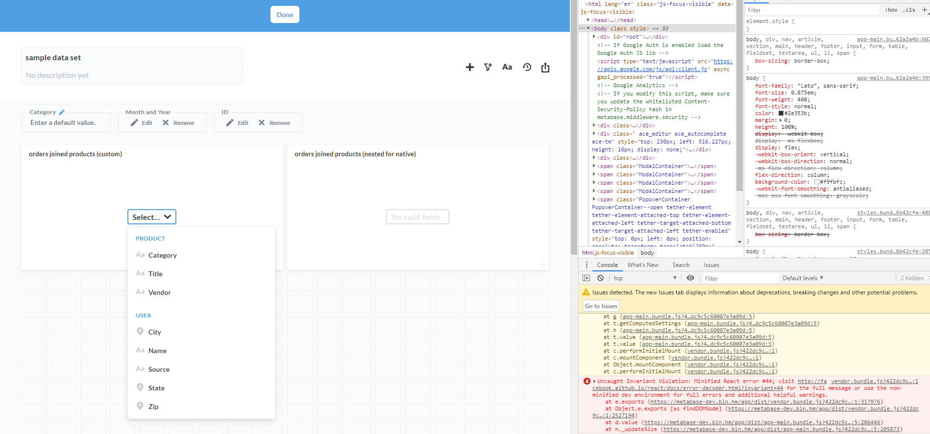 Not all columns of nested question available for Dashboard filter · Issue #13186 · metabase ...