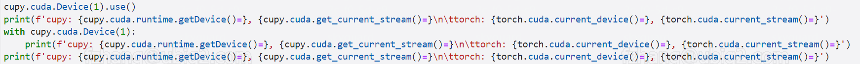 current device changed before entering and after leaving `with cupy.cuda.Device(1)` · Issue ...