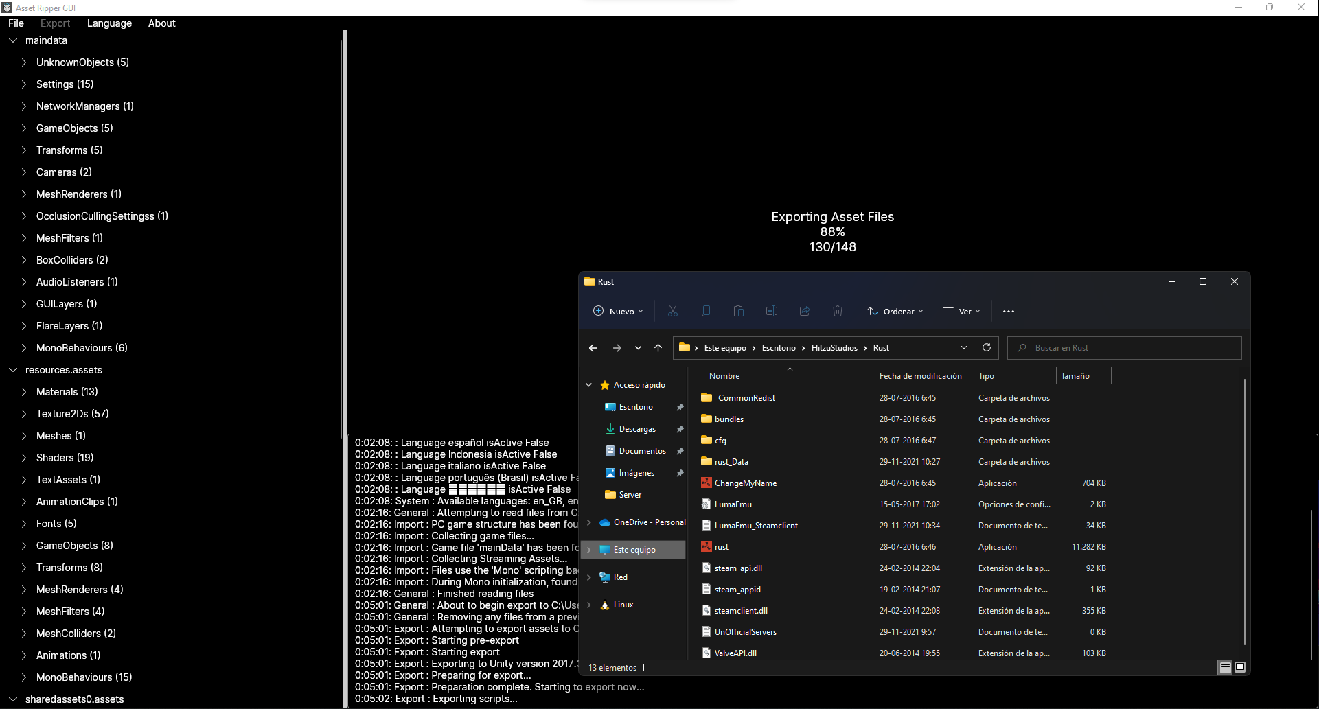 how to export the complete map of a game? 🤔 · Issue #1046 · mafaca/UtinyRipper · GitHub