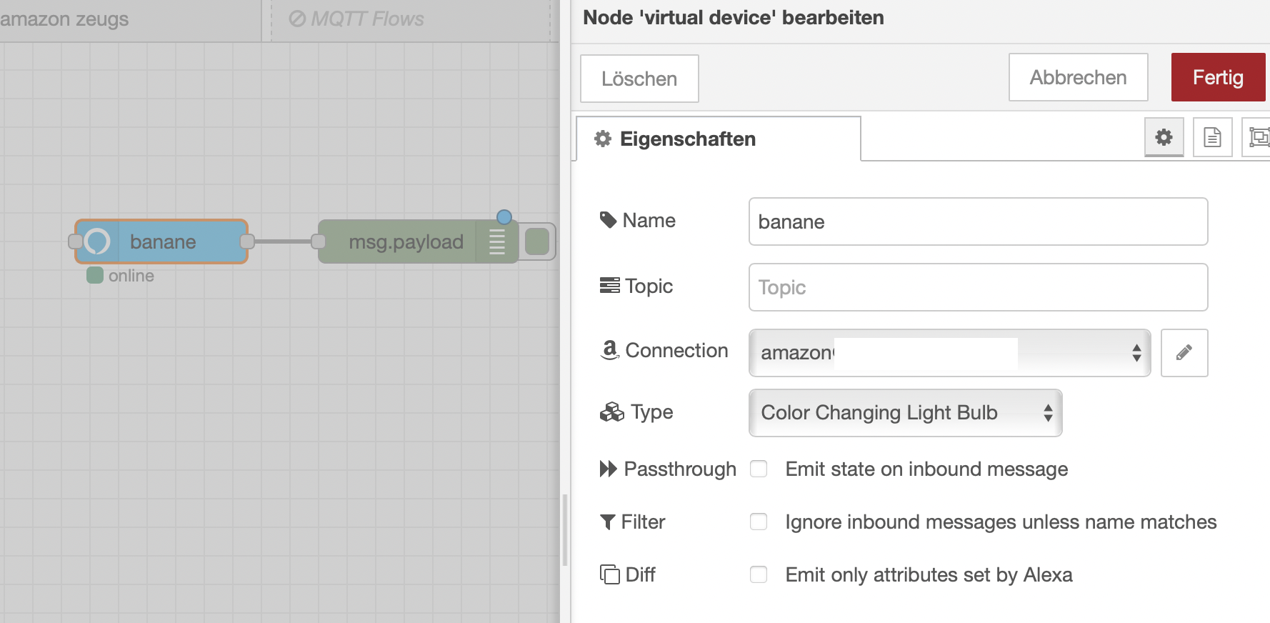 [BUG] Color Changing Lightbulb not working · Issue #122 · csuermann/node-red-contrib-virtual ...