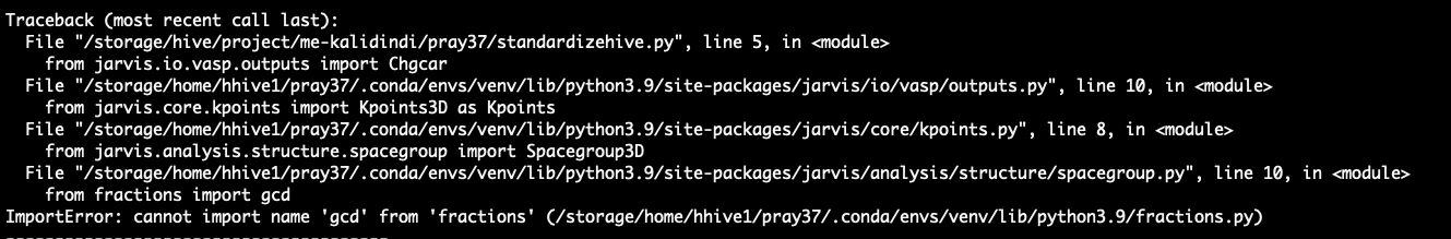 Line 10: from fractions import gcd (removed in Python 3.9) · Issue #206 · usnistgov/jarvis · GitHub