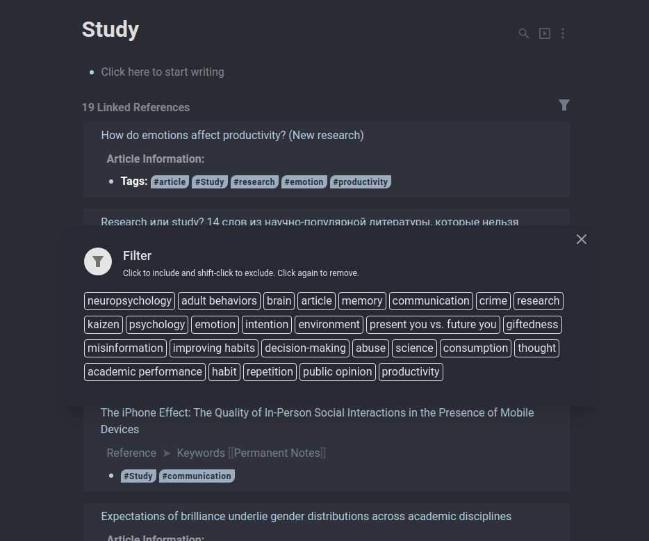 [Canary 0.0.3] Different filter behavior in Linked References · Issue #1886 · logseq/logseq · GitHub