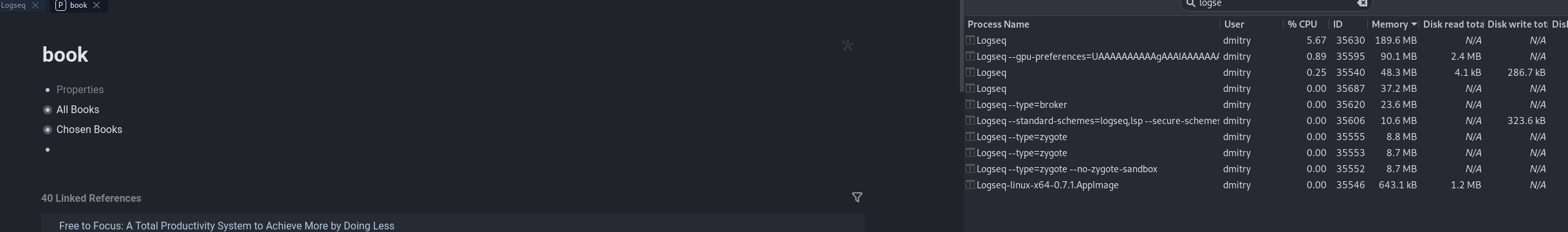 Editing is laggy after opening a page with multiple queries · Issue #5378 · logseq/logseq · GitHub