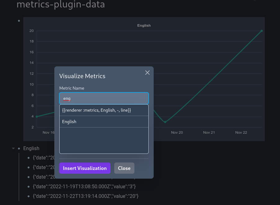 Metric Name suggest to show render · Issue #3 · dangermccann/logseq-metrics · GitHub