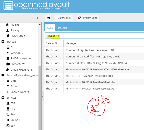 [GUIDE] Add custom log files to WebUI - not working · Issue #1049 · openmediavault ...