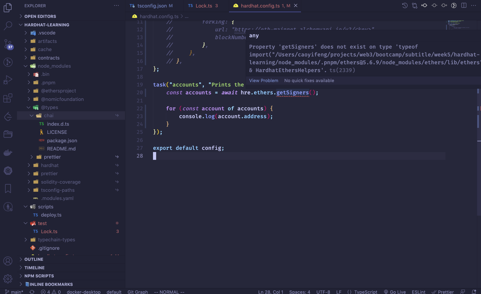 Install dependencies with pnpm seems not working · Issue #3037 · NomicFoundation/hardhat · GitHub