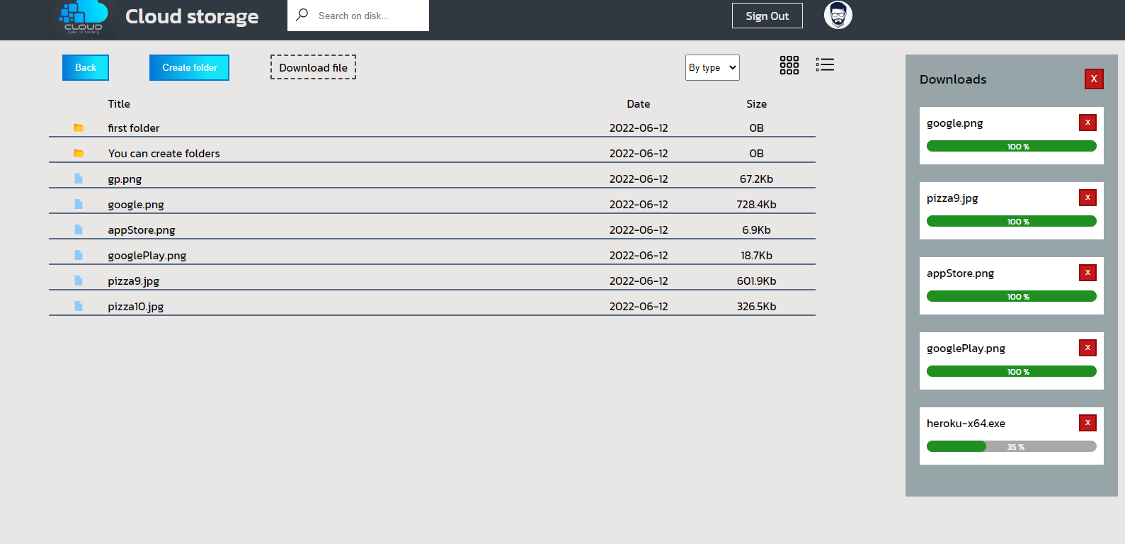 GitHub - RamanSlinka/mern-cloud-disk-server