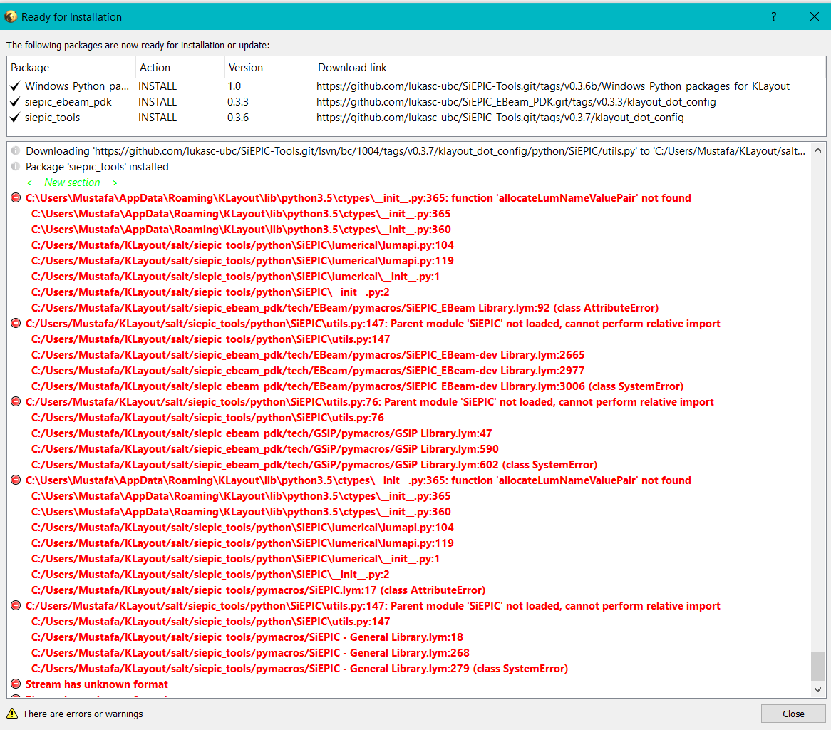 KLayout integration doesn't fully work for KLayout version 0.25 · Issue #174 · SiEPIC/SiEPIC ...