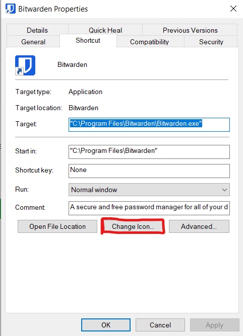 Small program icon not shown in W10 taskbar · Issue #799 · bitwarden ...