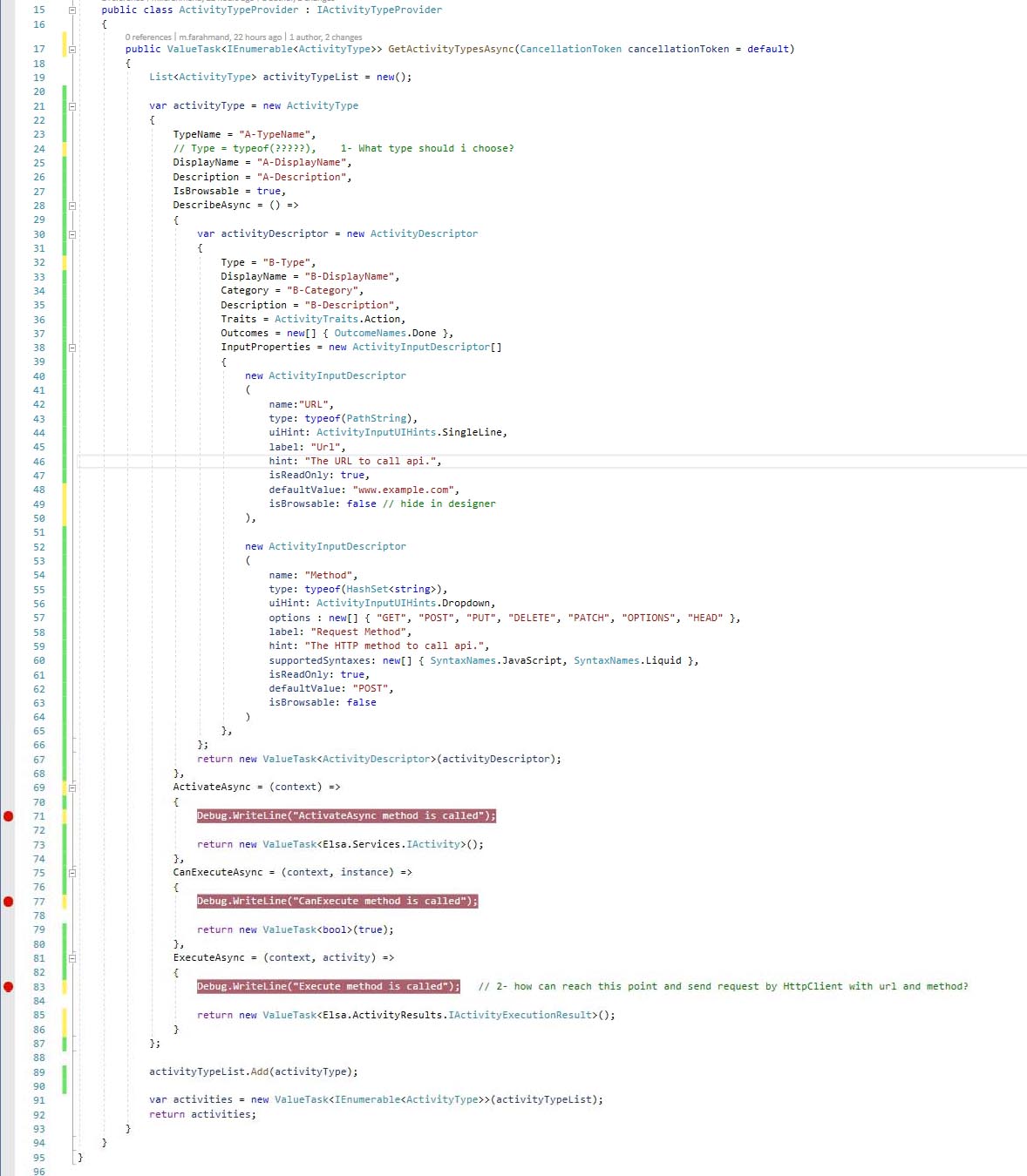 How create custom activity with IActivityTypeProvider · elsa-workflows ...