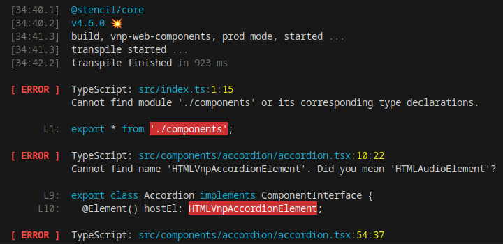 Bug Component D Ts Generation Gives Ts Errors · Issue 4999 · Ionic Team Stencil · Github