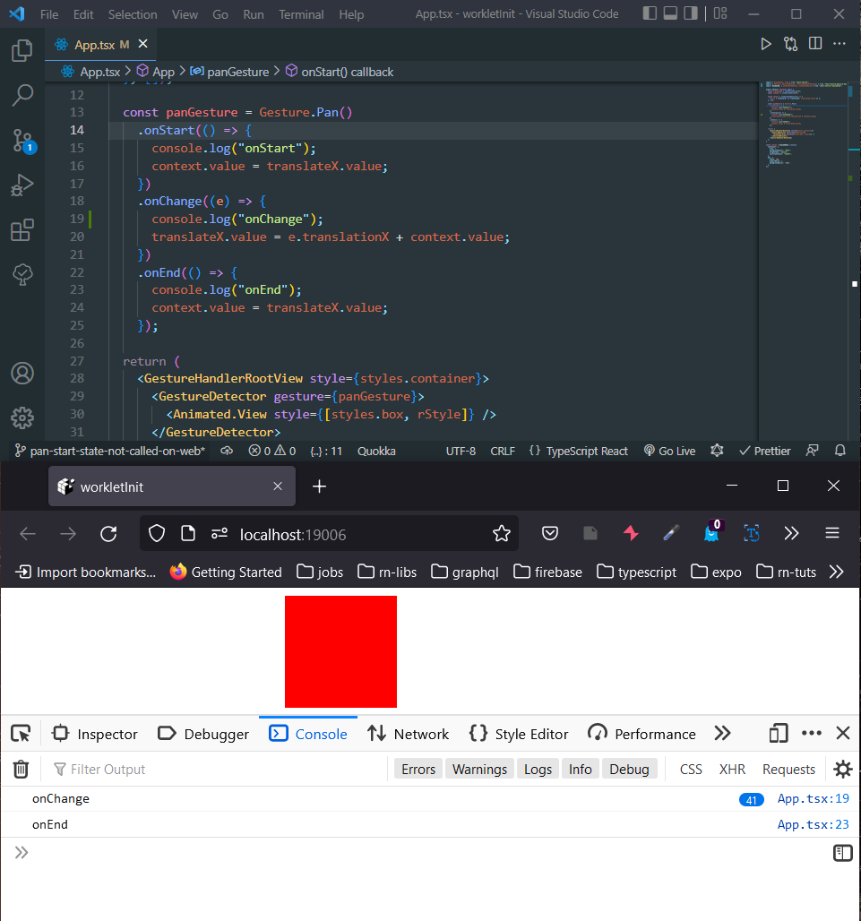 [Web] onStart event for Pan and Tap gestures not invoked · Issue #2057 · software-mansion/react ...