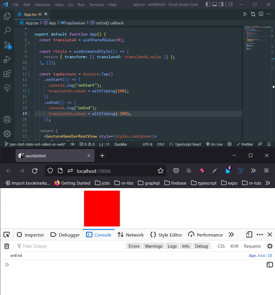 [Web] onStart event for Pan and Tap gestures not invoked · Issue #2057 · software-mansion/react ...