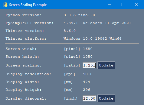 Scaling · Issue #1907 · PySimpleGUI/PySimpleGUI · GitHub
