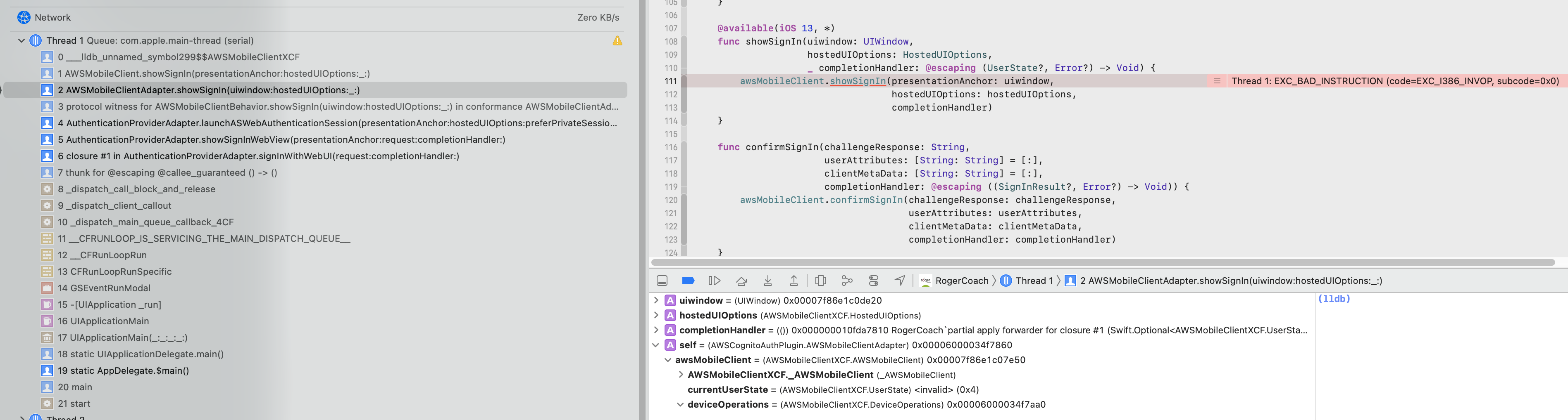 iOS signInWithWebUI Hosted UI crashing · Issue #1276 · aws-amplify ...