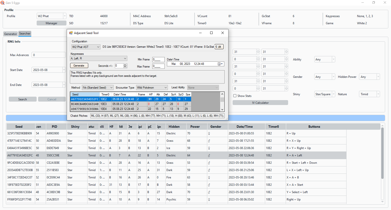 BW2 Egg RNG seeds broken · Issue #295 · Admiral-Fish/PokeFinder · GitHub