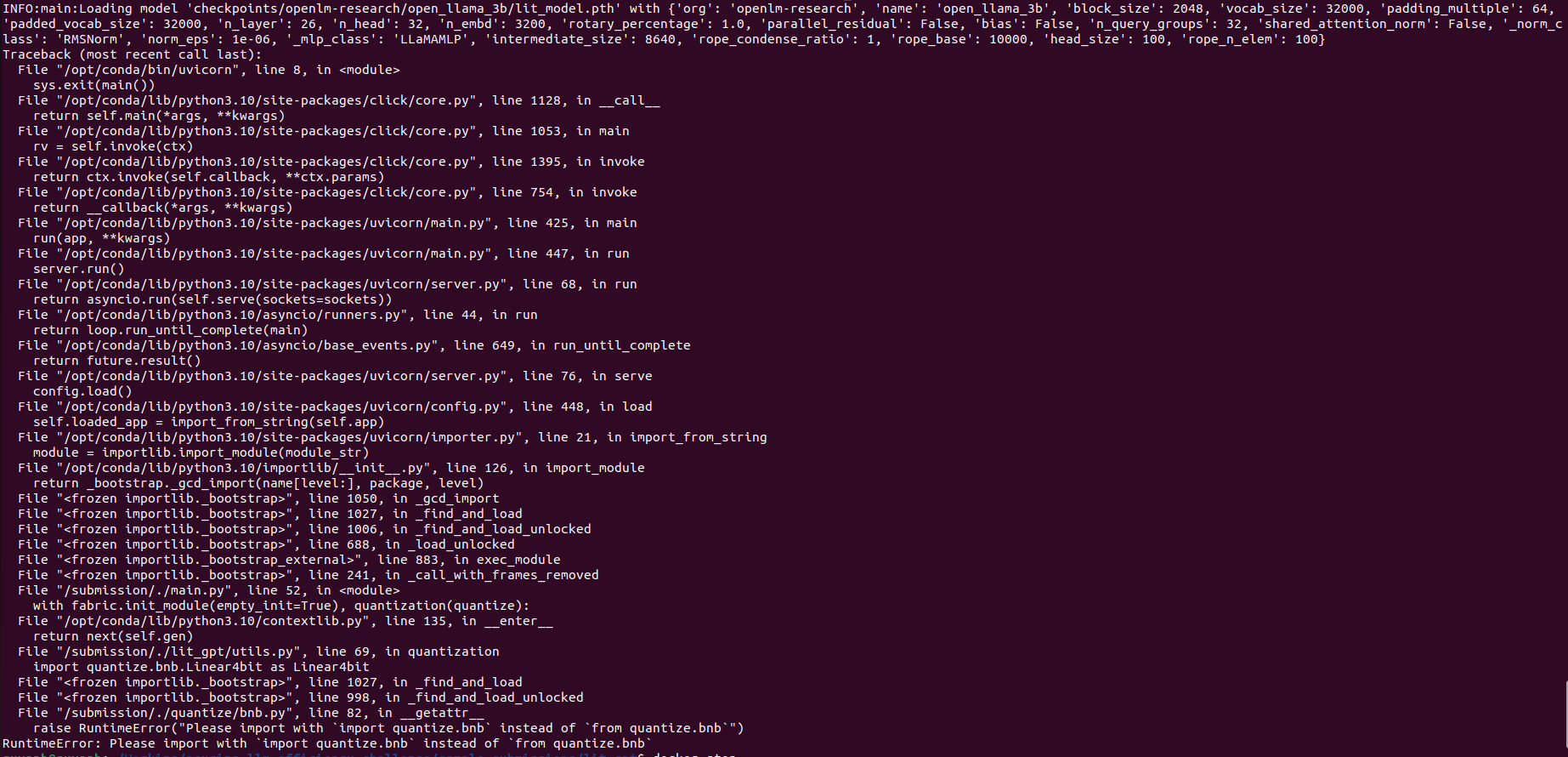 Lit Gpt Error With Quantize Lib · Issue 27 · Llm Efficiency Challenge 3107