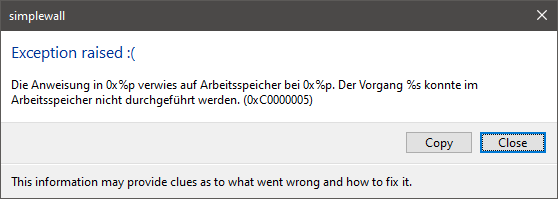 Exception raised crashes in 3.3.3 · Issue #930 · henrypp/simplewall · GitHub