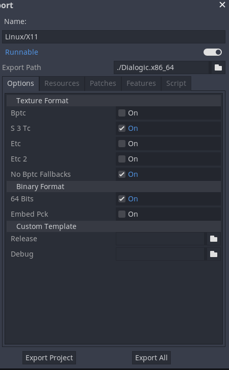 Characters Not Available In Exported Game Linux Maybe Others · Issue 86 · Dialogic Godot 