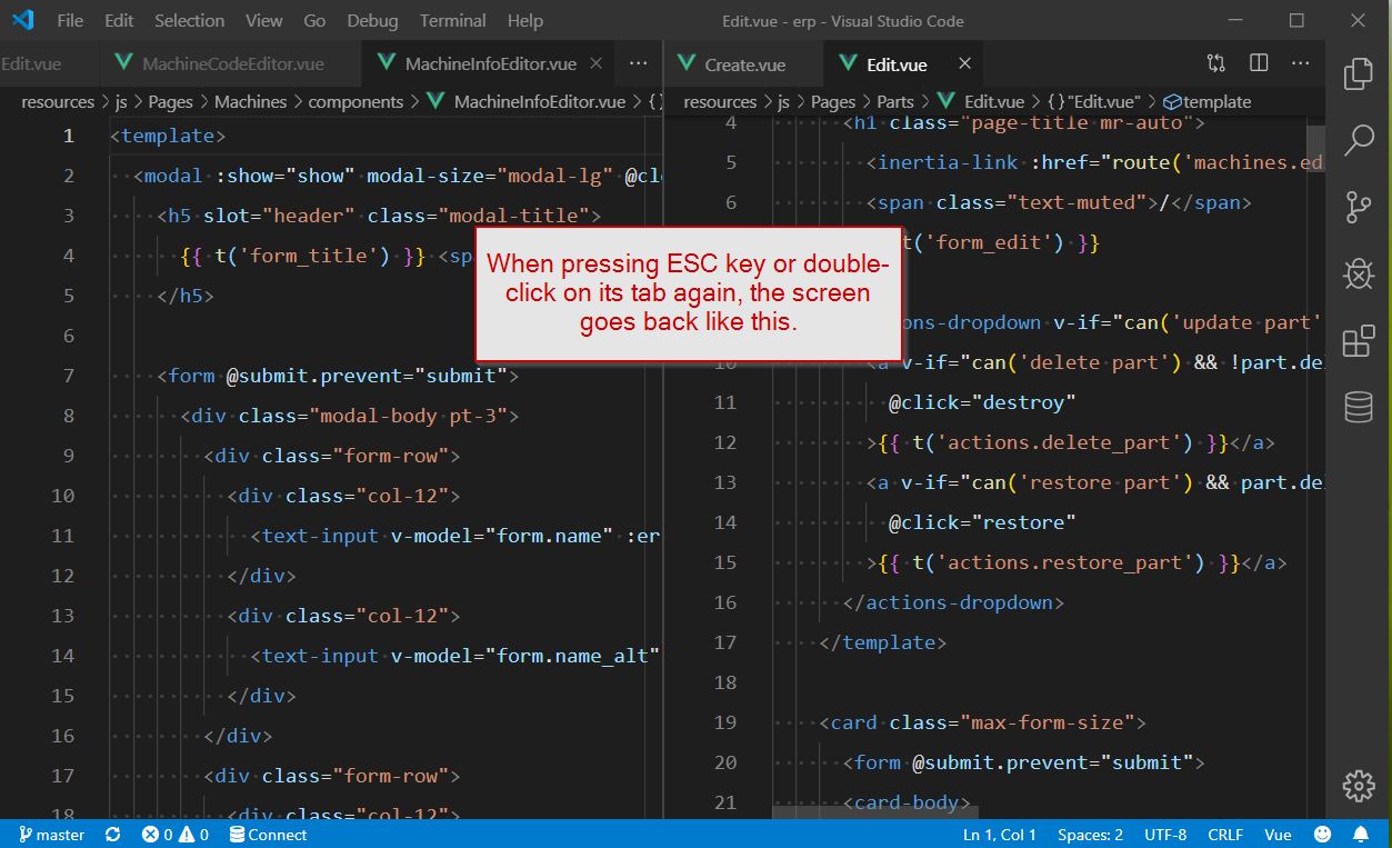 Double Click On Editor Tab To Hide Other Editor Groups · Issue 79760 · Microsoftvscode · Github