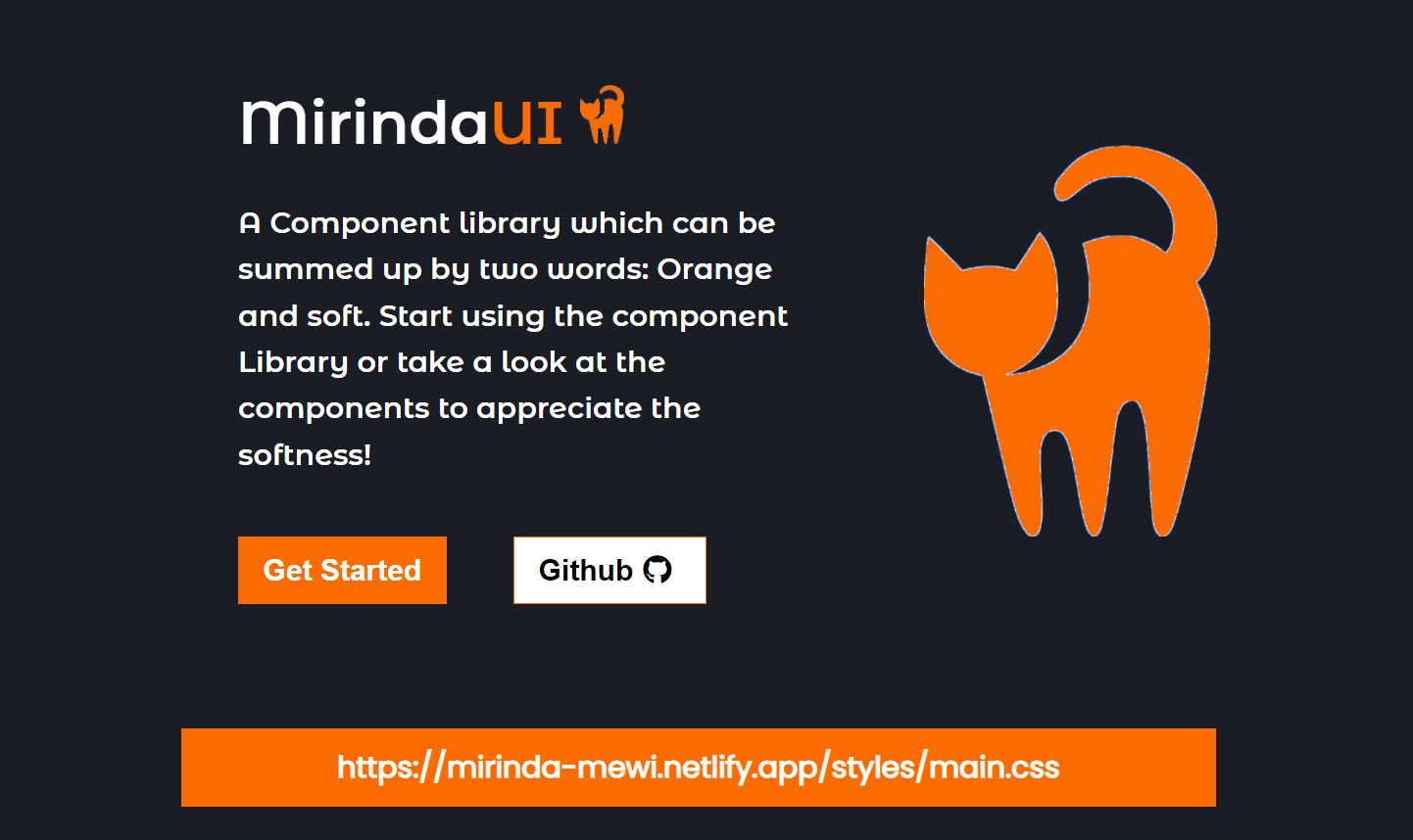 GitHub - Sameony/MirindaUI: Custom Components Library based on the name of my semi feral pet cat