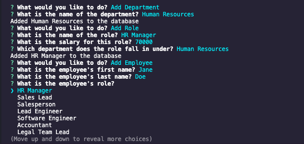 GitHub - rizznn/employee-tracker: This is a a command-line application that helps manage a ...