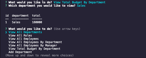 GitHub - rizznn/employee-tracker: This is a a command-line application that helps manage a ...