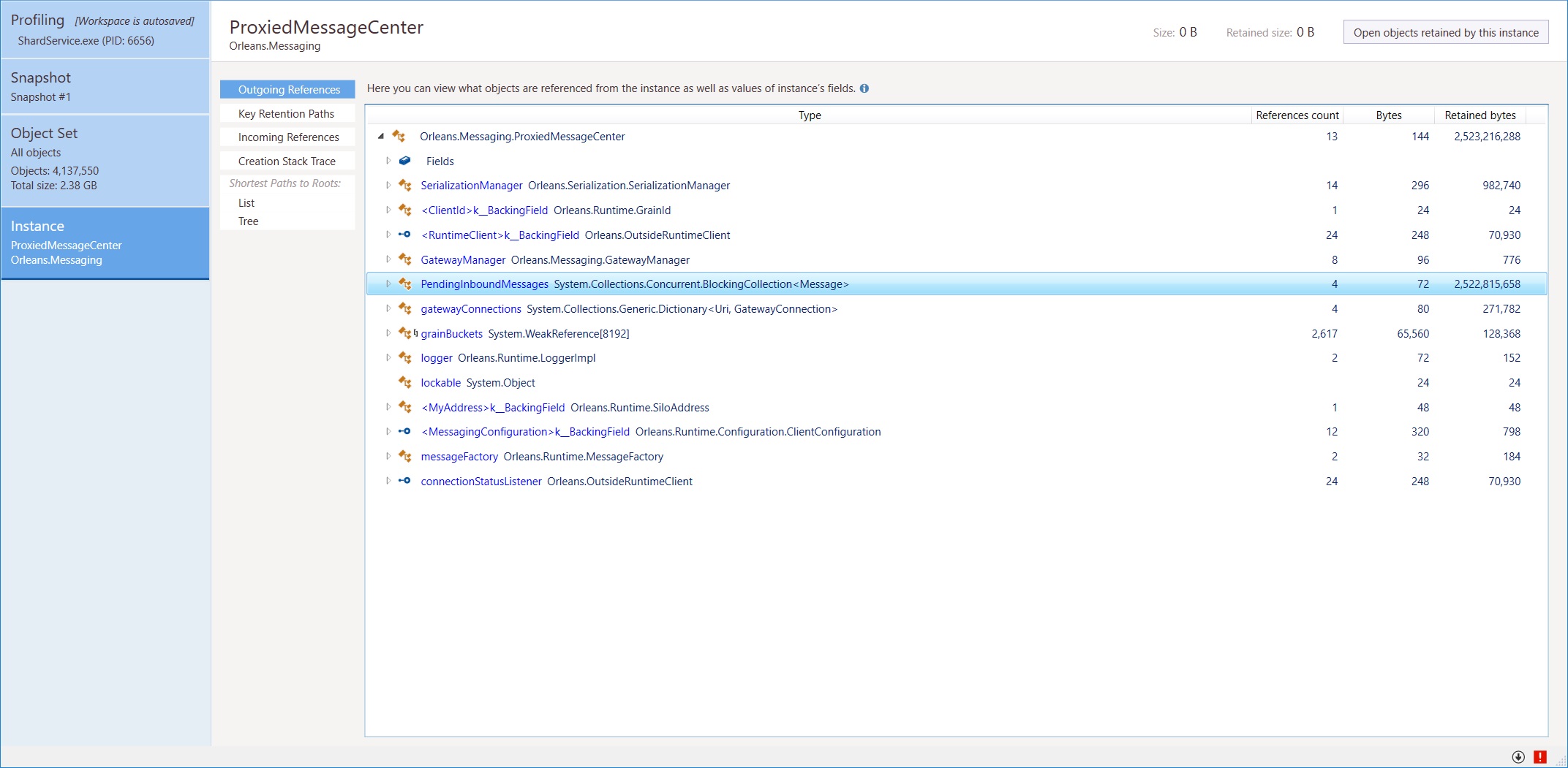 Memory leak when using ClusterClient · Issue #3299 · dotnet/orleans · GitHub