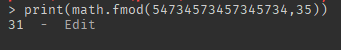 Modulo operator breaks when numbers are higher than 2^55 · Issue #864 ...