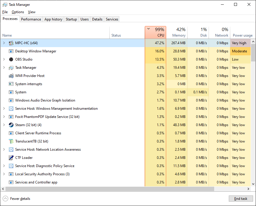 Need help (high cpu usage) · Issue #1767 · clsid2/mpc-hc · GitHub