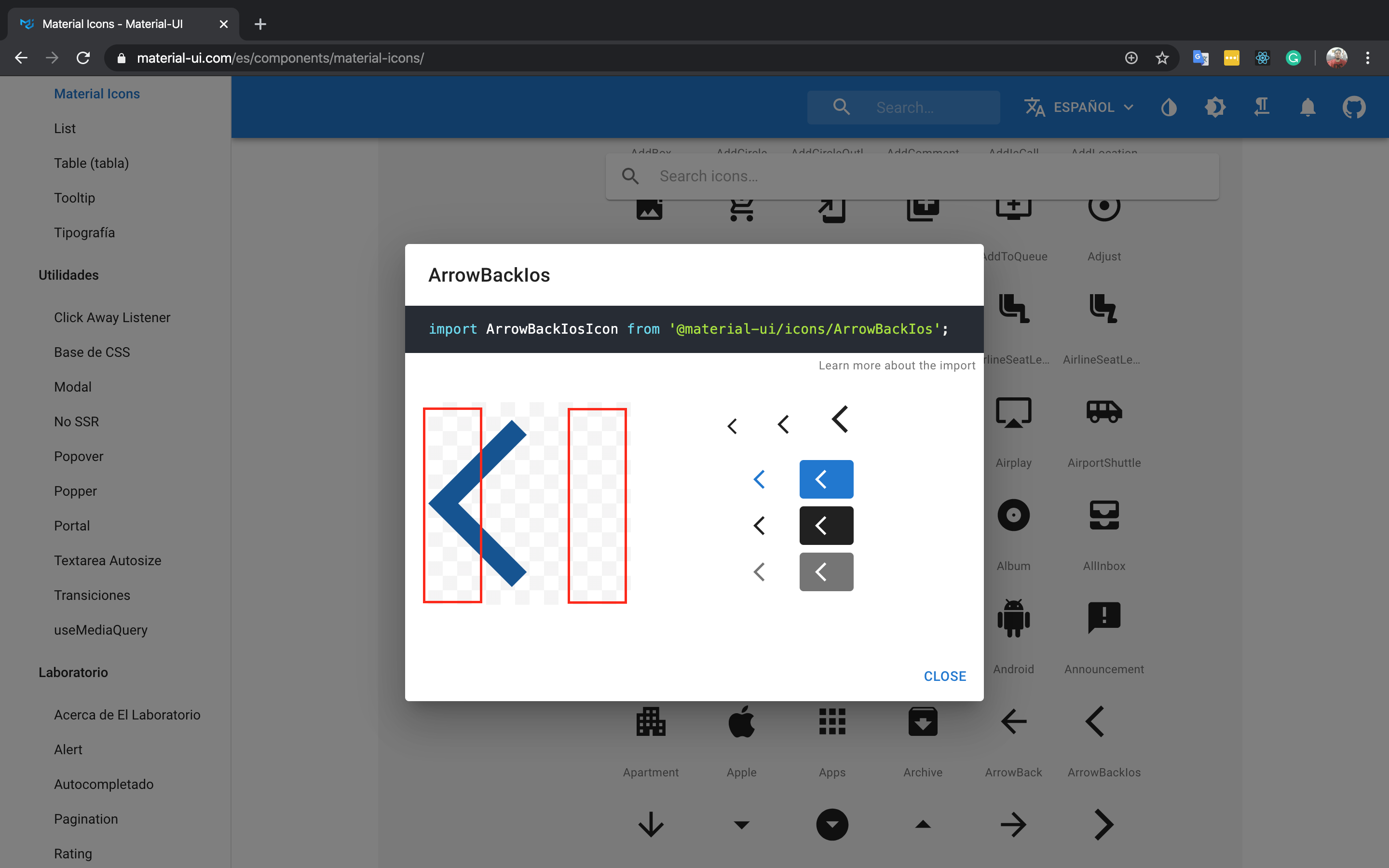 Icon 'arrow_back_ios' not centered · Issue #824 · google/material ...