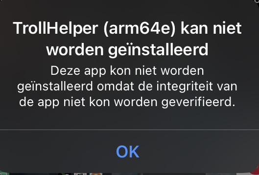 BUG: iOS 16.0 Beta (something) installer won't install · Issue #279 · opa334/TrollStore · GitHub