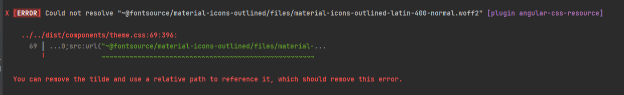 Sass mixin still uses ~ (tilde) in $directory which is unsupported by newer bundlers · Issue ...