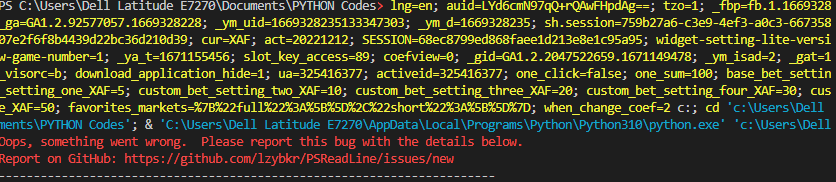 Error while restarting a Python script in VSCode · Issue #3512 · PowerShell/PSReadLine · GitHub