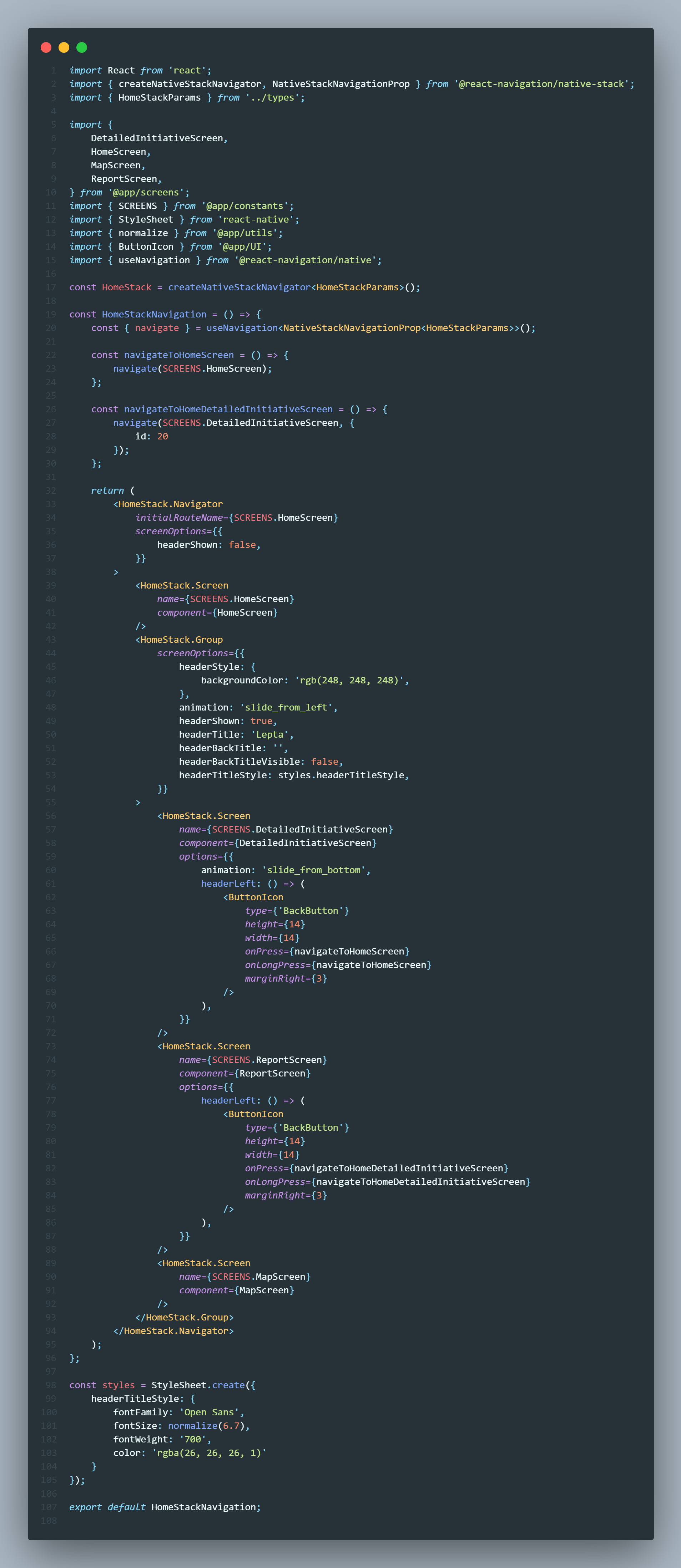 Is It Possible To Attach The Same Screen To Multiple Different Kinds Of Navigators · React