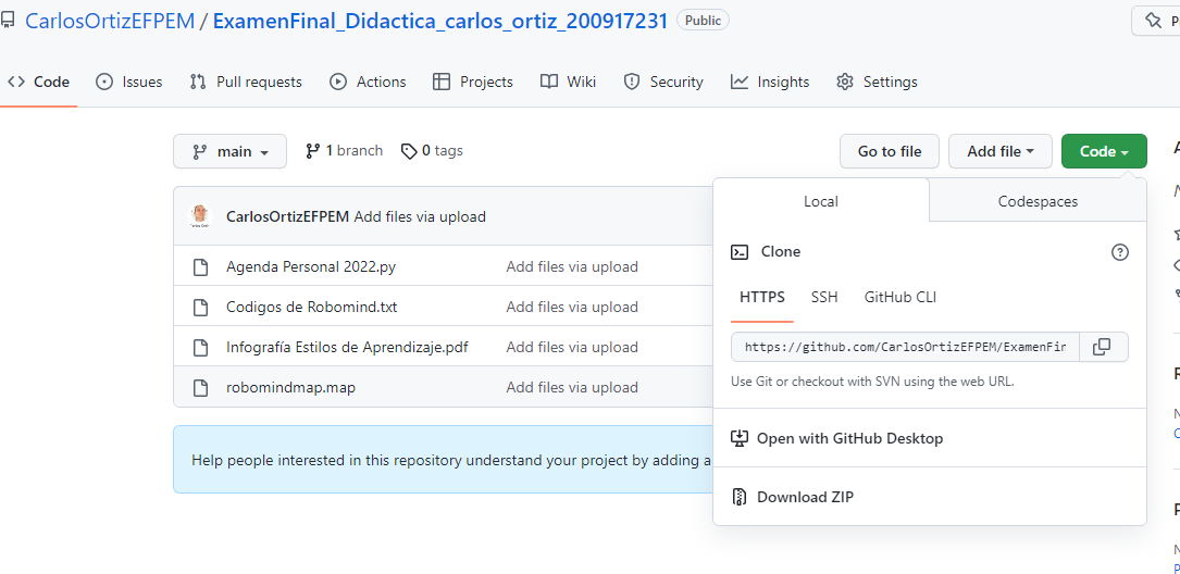 GitHub - CarlosOrtizEFPEM/ExamenFinal_Didactica_carlos_ortiz_200917231