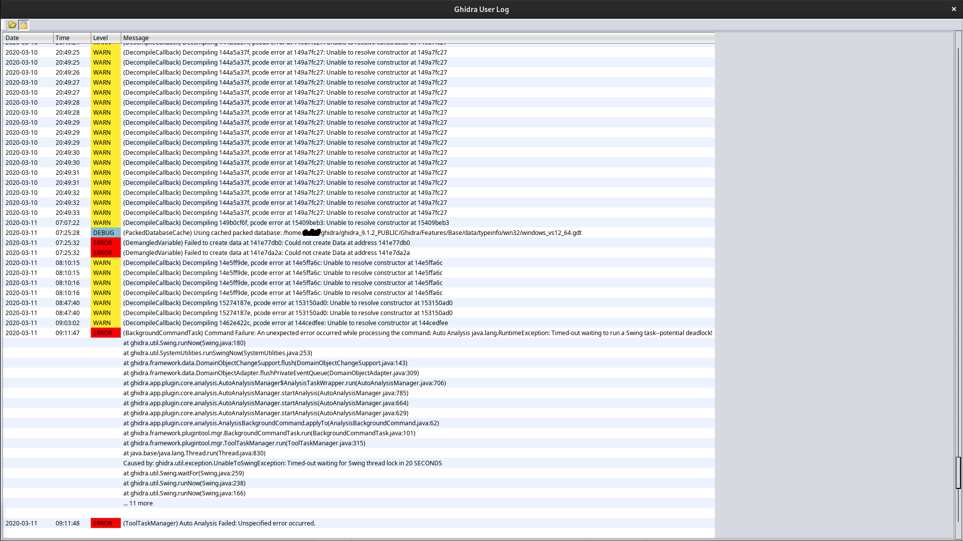 Abort during analysis due to ghidra.util.exception.UnableToSwingException · Issue #1613 ...