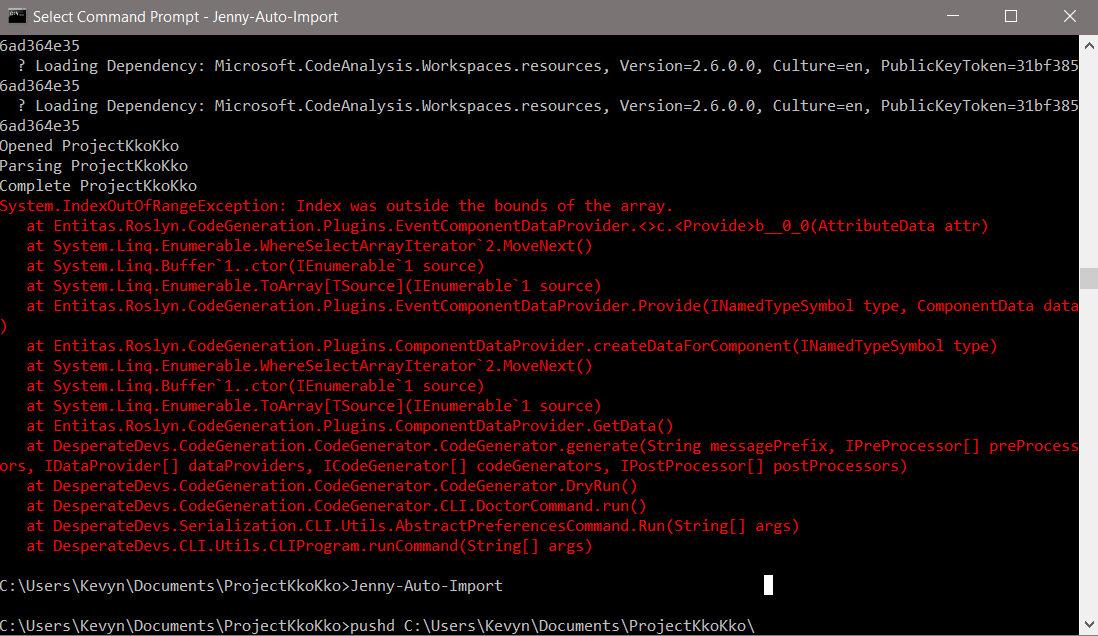 Index was outside the bounds of the array (Entitas v 1.4.1 w/patch) · Issue #633 · sschmid ...