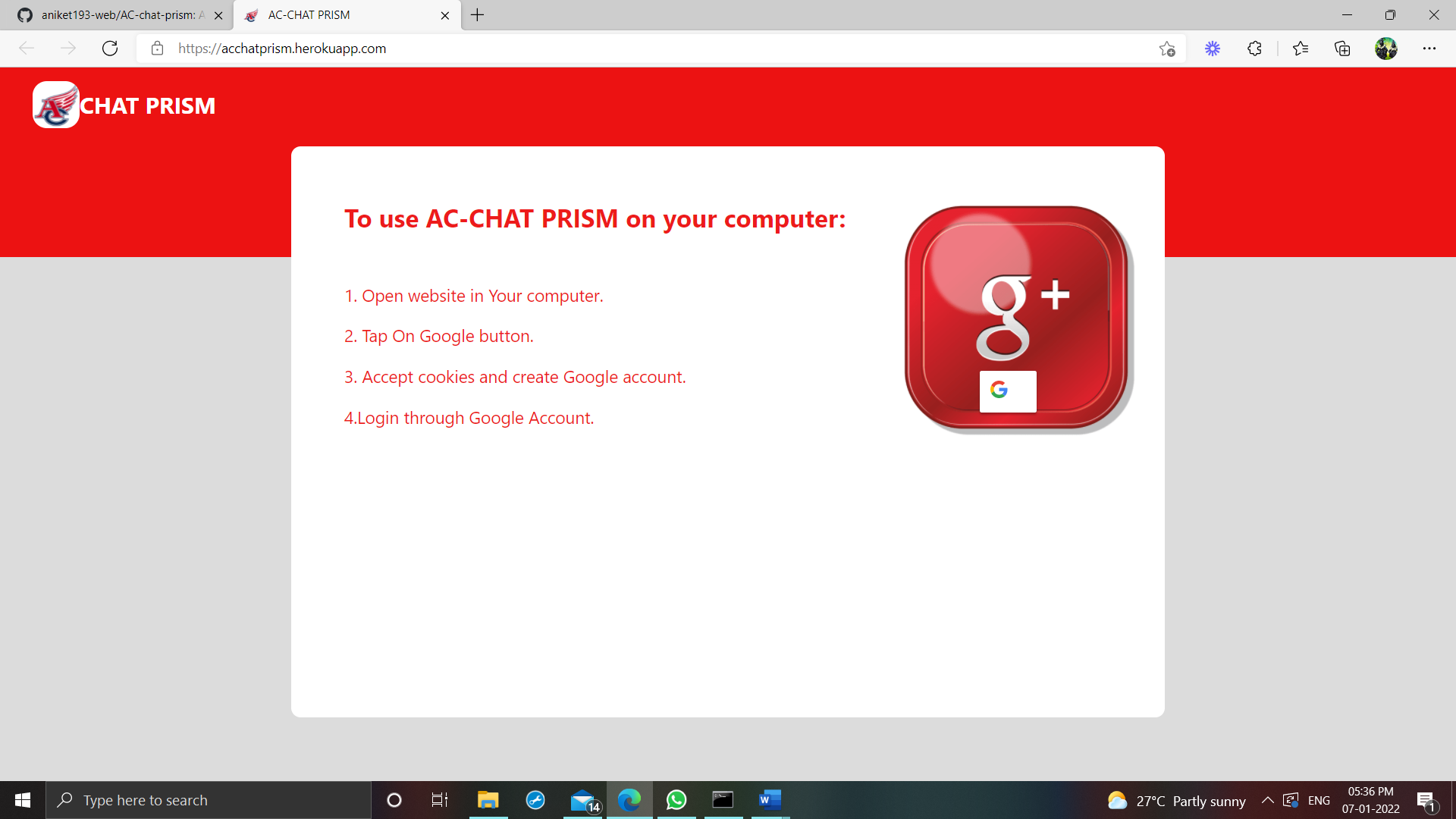 GitHub - aniket193-web/AC-chat-prism: Ac-chat prism is what's app clone ...