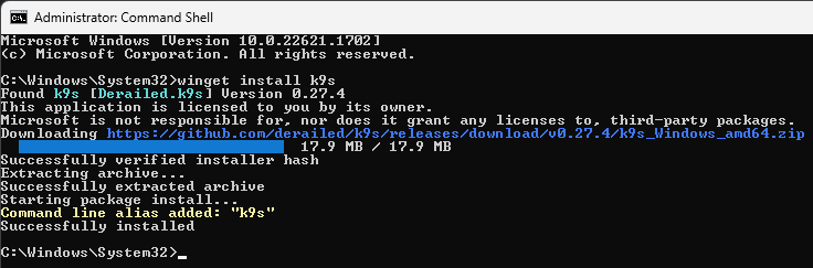 Support winget · Issue #1697 · derailed/k9s · GitHub