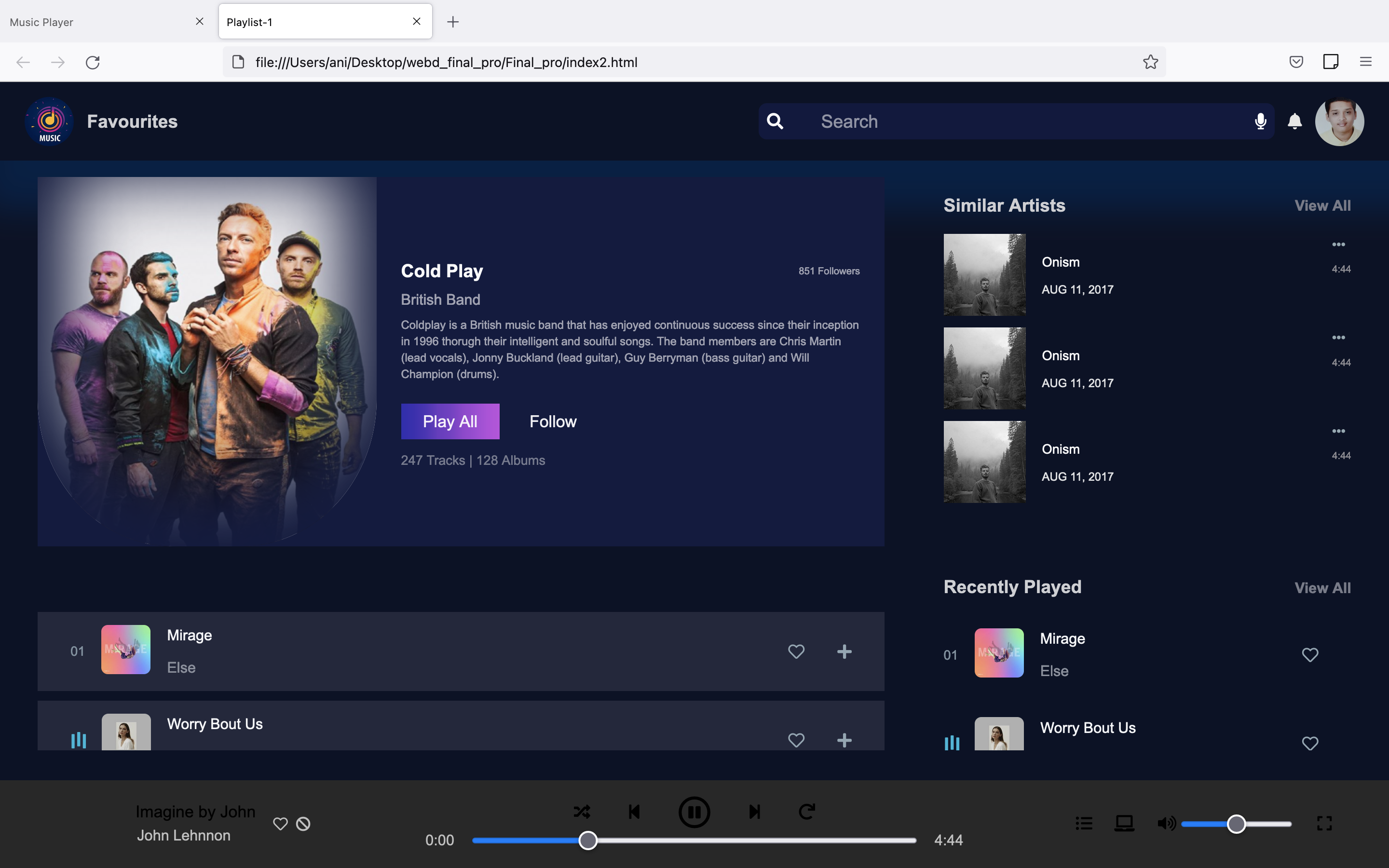 GitHub - ani-68shende/Project-Music-Player: I have made an attractive ...