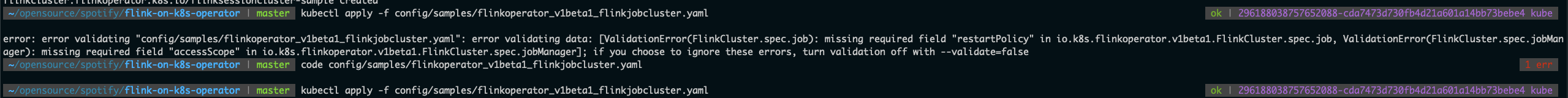 CR Yaml for QuickStart example may need some fix · Issue #208 · spotify/flink-on-k8s-operator ...