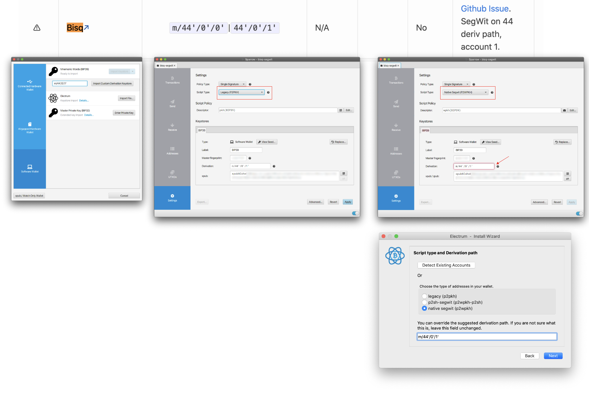 Unable to add a custom derivation path for a SegWit wallet · Issue #123 · sparrowwallet/sparrow ...