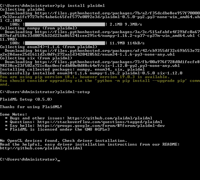 [Windows / OpenCL] PlaidML often fails to open valid opencl devices · Issue #254 · plaidml ...