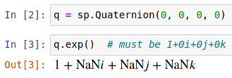 Wrong exponent of (a, 0, 0, 0) quaternion · Issue #21576 · sympy/sympy · GitHub