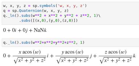 Wrong exponent of (a, 0, 0, 0) quaternion · Issue #21576 · sympy/sympy · GitHub