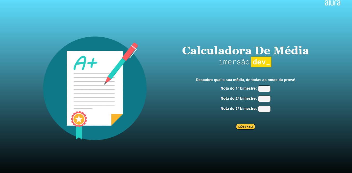 GitHub - julianemayara/Calculadora-Media: 1º Aula da Imersão Dev | Alura.